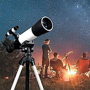 ESSENWI 70mm Refractor Telescope: 2 Eyepieces, Phone Adapter & Tripod. Fully-Coated Glass Optics for Beginners, Kids & Adults - Portable Travel Telescope.