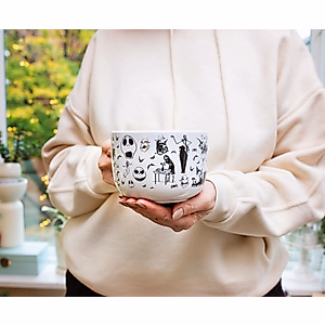 Disney The Nightmare Before Christmas Scary Citizens Ceramic Soup Mug With Lid