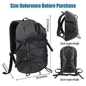 Zavothy 35L Hiking Backpack Men Small Camping Backpack for Women Waterproof Hiking Daypacks Lightweight Travel Backpack Carry On Black