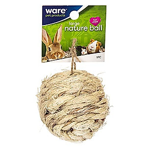 Ware Manufacturing All Natural Sisal Ball Toy for Small Pets, Medium (03041)