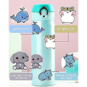 swanticker 100 Pieces of Cute Animal Stickers for Kids. Waterproof Vinyl Sticker - Aesthetic Sticker Bag for laptops, Water Bottles, Skateboards, Mobile Phones, Guitars, Teenagers, Boys and Girls