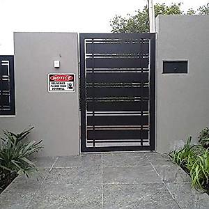 Deliveries Please Ring Doorbell Sign, 10"x 7" .04" Aluminum Reflective Sign Rust Free Aluminum-UV Protected and Weatherproof