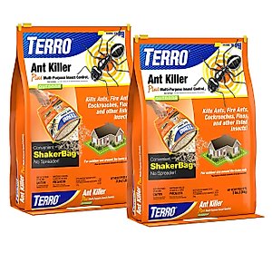 TERRO T901SR Ant Killer Plus Multi-Purpose Insect Control for Outdoors - Kills Fire Ants, Fleas, Cockroaches, and Other Crawling Insects - 2 Pack, Granule