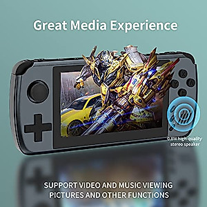 Handheld Game Console 4.5Inch IPS HD Portable Retro Games Consoles with 32G TF Card -3500 Classic Video Games, Multiple Emulators Console Support HD Out/Gamepads, 3000mAh Rechargeable Battery, Black
