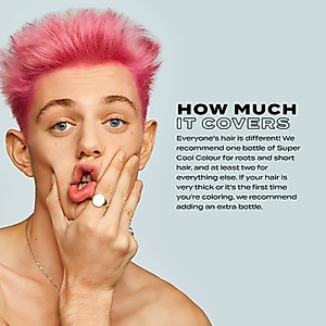 BLEACH LONDON Gobby Pink Super Cool Color - Semi-Permanent Hair Color, Light Bubblegum, Vegan, Cruelty Free, Vibrant Temporary Hair Color Cream, 5.07 fl oz…