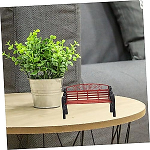 NAMOARLY 2pcs Park Chair Model Small Bench Model Desktop Decor Small Bench Figurine Desktop Simulated Bench Model Small Park Bench Simulation Bench Model Bench Model Decoration Table Decor