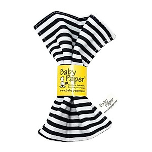 Baby Paper Original Crinkle Sensory Toy | Black and White Stripe and Zig Zag 2-Pack | Crinkle Paper for Babies | Sensory Baby Toys