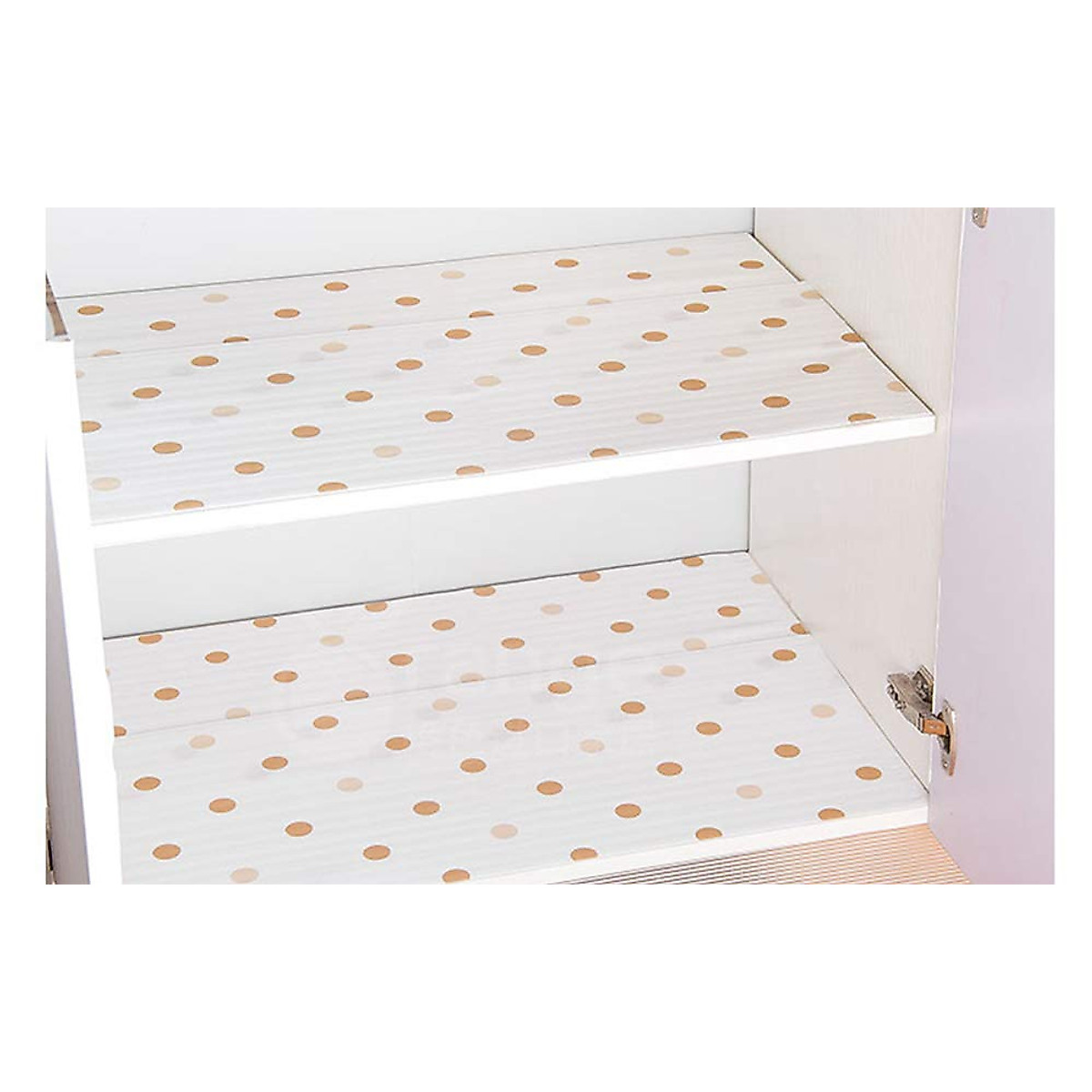 Decorative Cute Polka Dots Non-Adhesive Shelf Liner for Refrigerator Drawer Kitchen Cabinets Pantry Cupboard Closet, 11.8X196 Inches