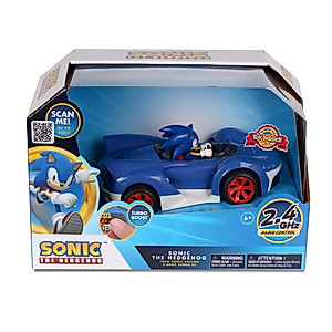 NKOK Team Sonic Racing 2.4GHz Radio Control Toy Car with Turbo Boost - Sonic The Hedgehog 601, Features Working Lights, Adjustable Front Wheel Alignment, Super Fun and Easy, Ages 6 and up
