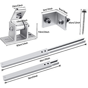 4 Pcs (2 Set) Adjustable Solar Panel Tilt Mounting Brackets - Solar Panel Mount Bracket Stand Support Solar Panels with 100W 200W 300W 400W for RV, Roof, Boat, Flat Surface