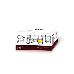 JoyJolt 6-Pack Heavy Base Shot Glass Set, 2-Ounce Shot Glasses