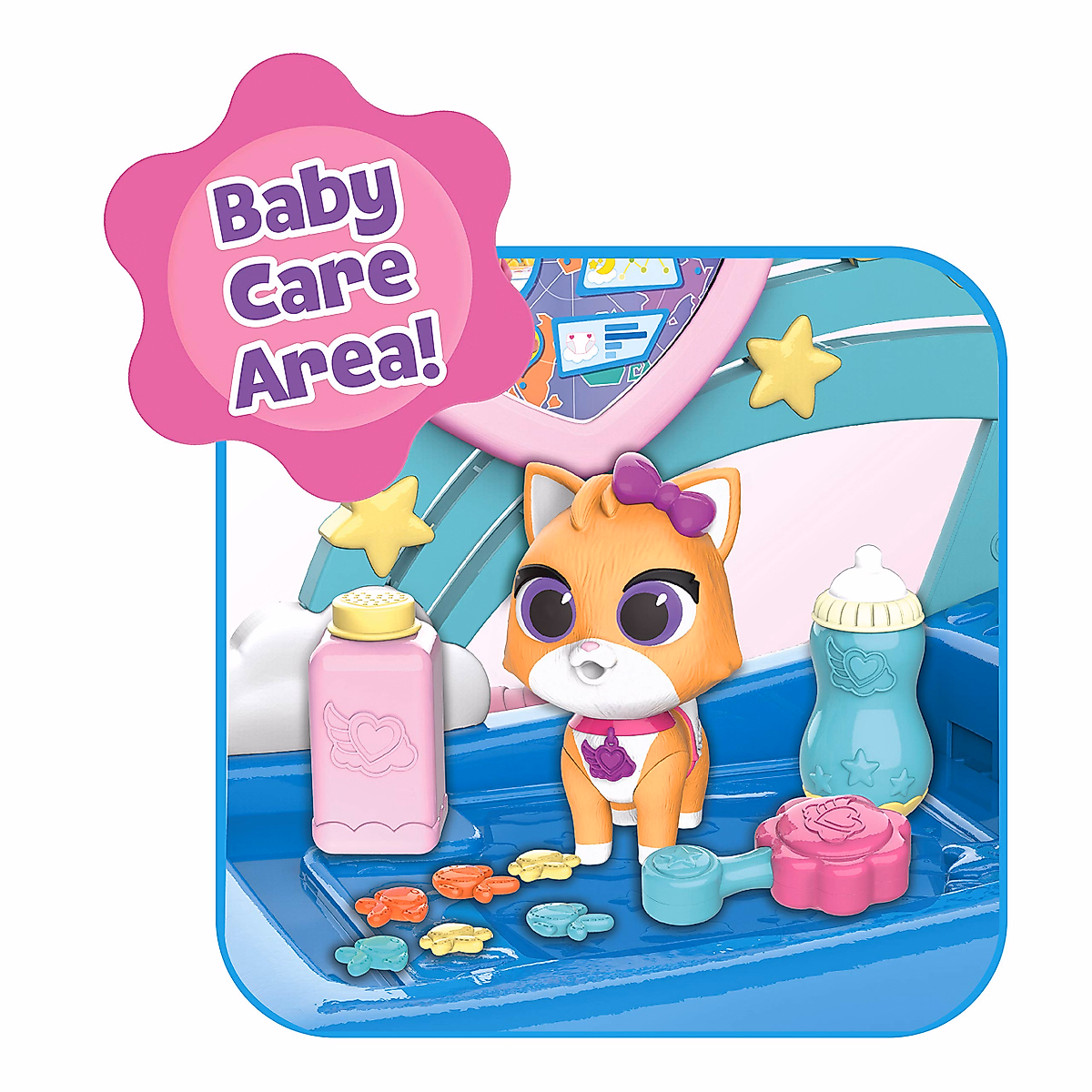 Disney Jr T.O.T.S. 25-inch Nursery Care Stroller, 12 pieces, Officially Licensed Kids Toys for Ages 3 Up by Just Play