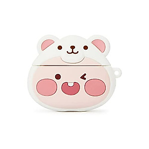 KAKAO Official Merchandise- Snow Village Theme Cases Compatible with Airpods 3rd Generation-Ryan in Penguin Costume and Apeach in Polar Bear Costume (Polar Bear Apeach)