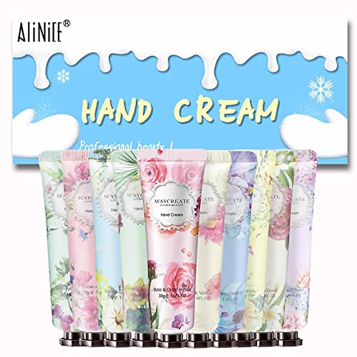ALINICE Hand Cream Hand Moisturizer - Plant Fragrance Hand Cream Moisturizing and Nourishing Hand Care Cream for Working Hands, Repair Anti Aging Anti Chapping,10Pcs