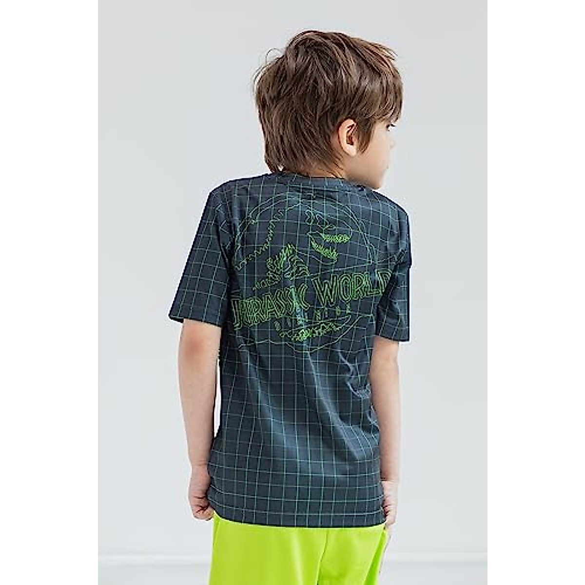 Jurassic World Jurassic Park T-Rex Toddler Boys T-Shirt and Shorts Outfit Set Black/Green 3T