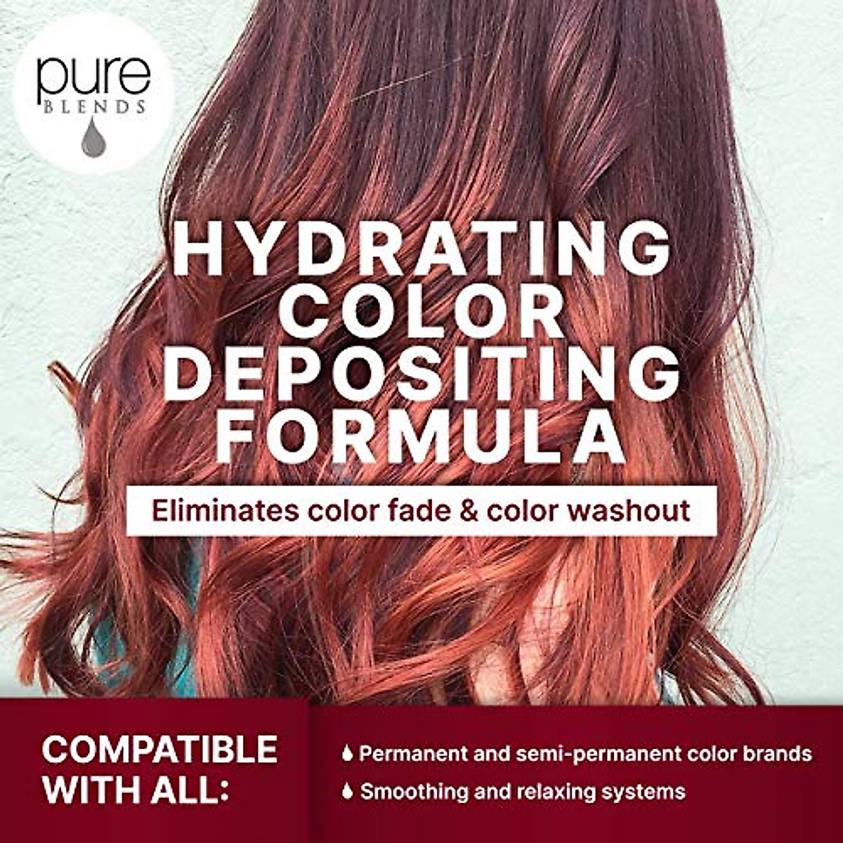 Cherry Moisturizing Color Depositing Conditioner - Brighten & Tone Faded Hair, Semi-Permanent Dye, Prevents Fade, Extends Color Service on Treated Hair, 8.5 Oz.