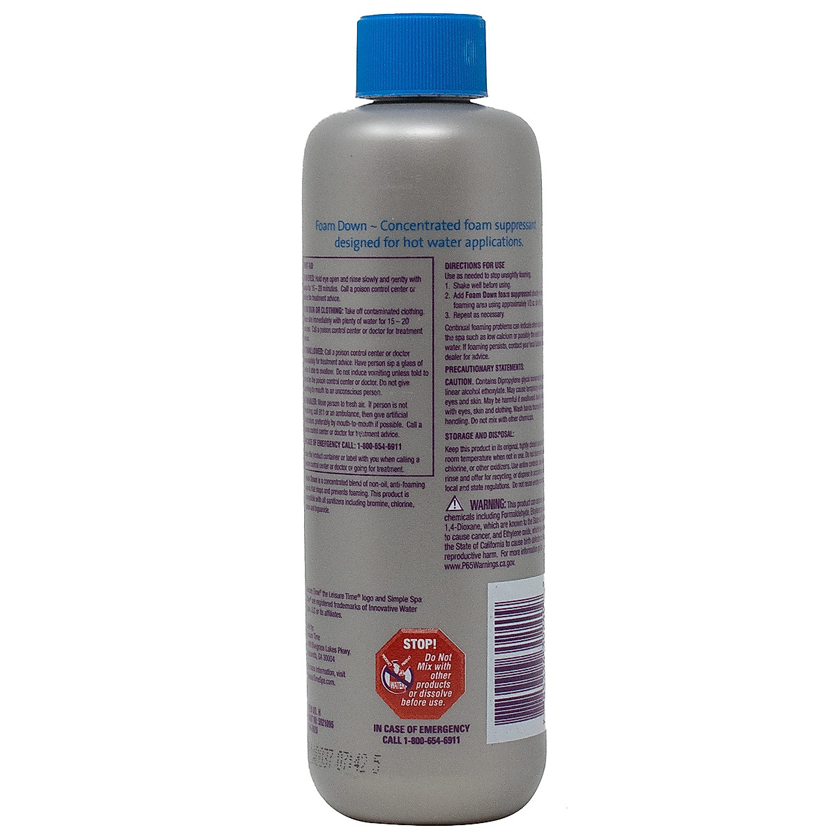 Leisure Time H Foam Down Spa and Hot Tub Clarifier, 16 fl oz