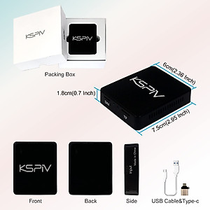 Wirless Carplay Dongle Multimedia Video Adapter Android AI Box 4+64GB for Car with Factory Wired Carplay Support Android Auto Android System USB Plug and Play (C-Touch)