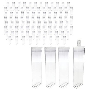 The Beadsmith Clear Plastic Boxes - Rectangle with a Flip Top Cap - 7/16” x 1” x 3-3/4” - Use for Beads, Bath Salts, Wedding & Party Favors, Home or Office Storage - Bag of 100