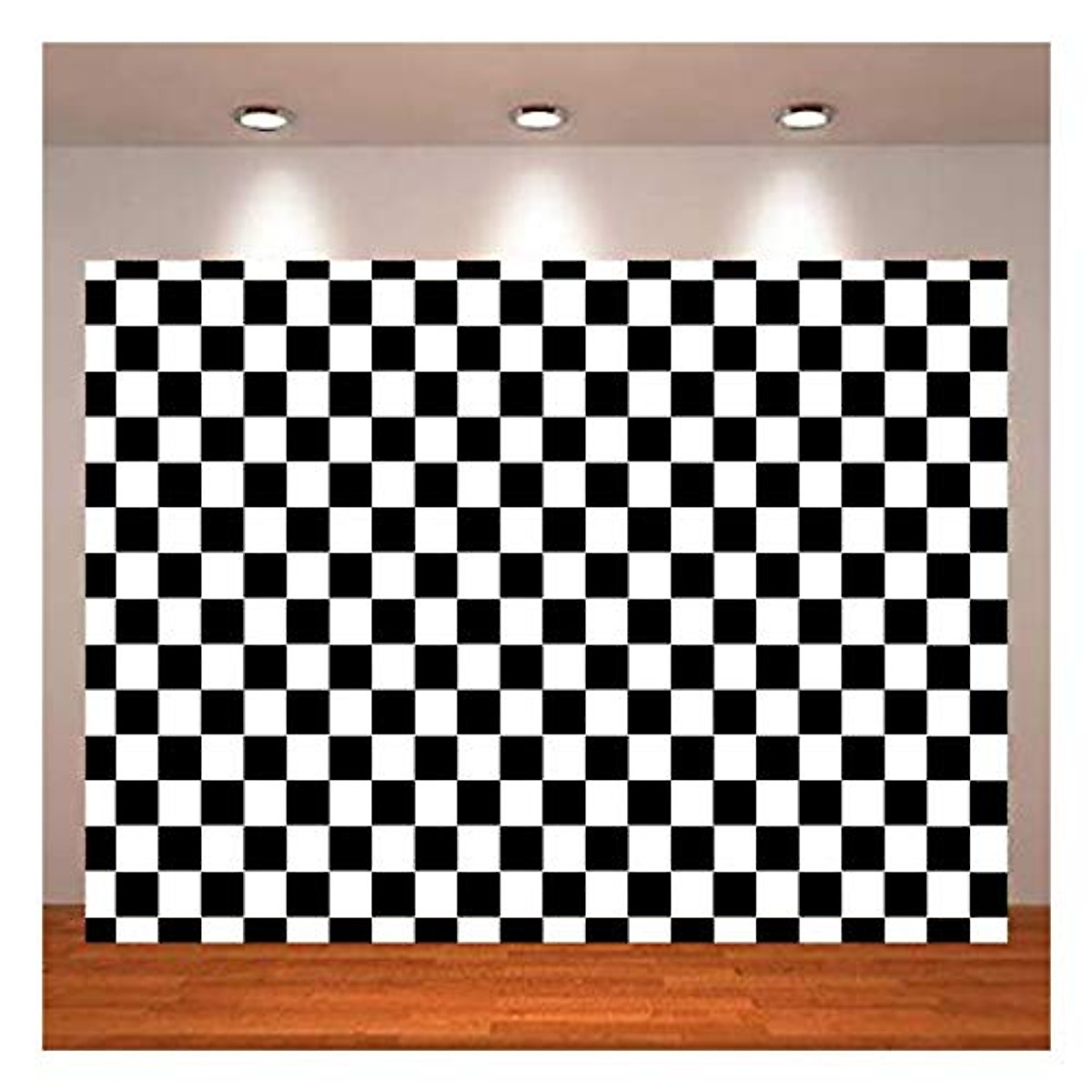 Black and WhiteRacing Checker Texture Grid Birthday Chess Board Theme Photography Backdrops 7X5ft Children Kids Birthday Party Supplies Newborn Baby Shower Banner Photo Background Booth Props Vinyl