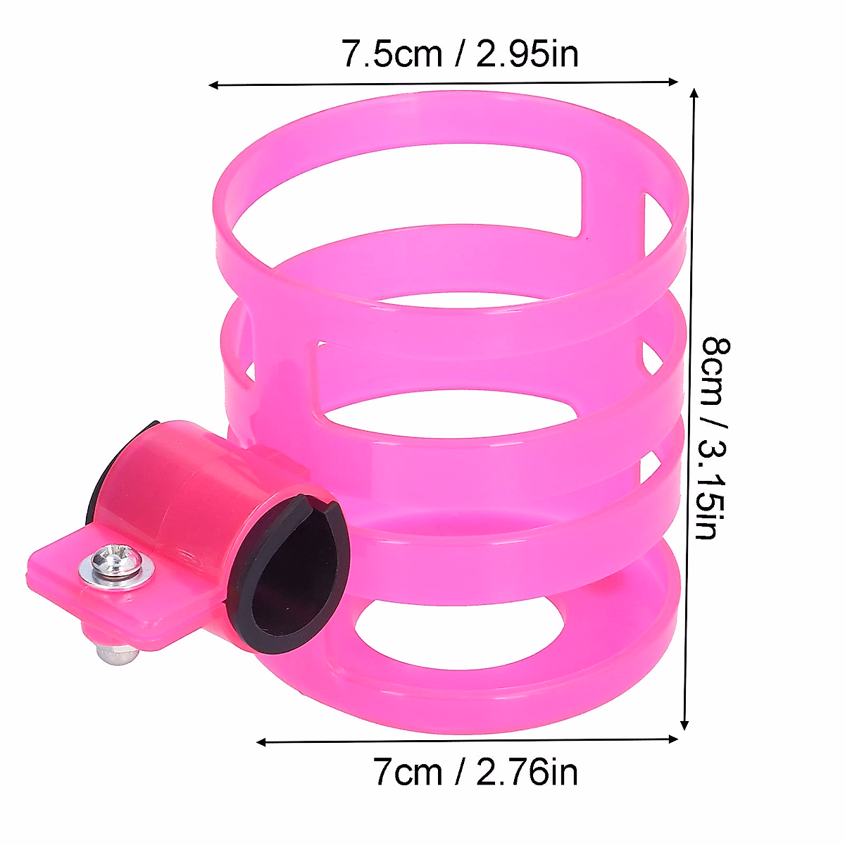 Universal Cup Holder, Stroller Water Bottle Holder Stroller Cup Holder Stroller Drink Holders Adjustable for Stroller Bicycle Wheelchair(pink)