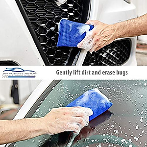 Relentless Drive Microfiber Bug Sponge (6 Pack) – Large Car Sponge for Car Washing, Ultra Soft Mesh Sponges, Scratch-Free for Car, Truck, SUV, RV, Boat, and Motorcycle