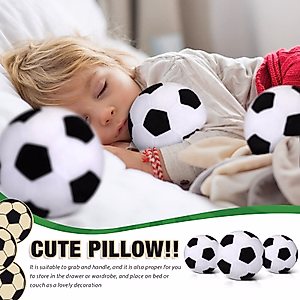 Chivao 12 Pieces Plush Stuffed Soccer for Boys Girls Plush Soccer Ball Stuffed Toy Soft Soccer Pillow Fluffy Soccer Party Decorations for Nursery Home Room Play Catch Birthday Sport Theme Party Gift