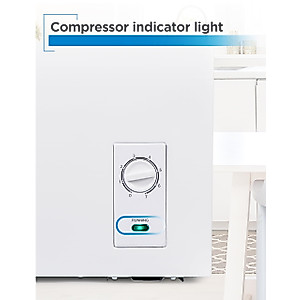 BLACK+DECKER 2.0 Cu. Ft. Compact Chest Freezer, Deep Freezer Holds Up To 70 Lbs. of Frozen Food, Removable Storage Basket, Manual Defrost, White