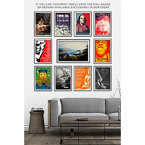 John Martin - The Plains of Heaven (1851) - Classic Painting Photo Poster Print Art Gift Home Wall Decor - Religious Nirvana God // Size: 24 x 16 Inches