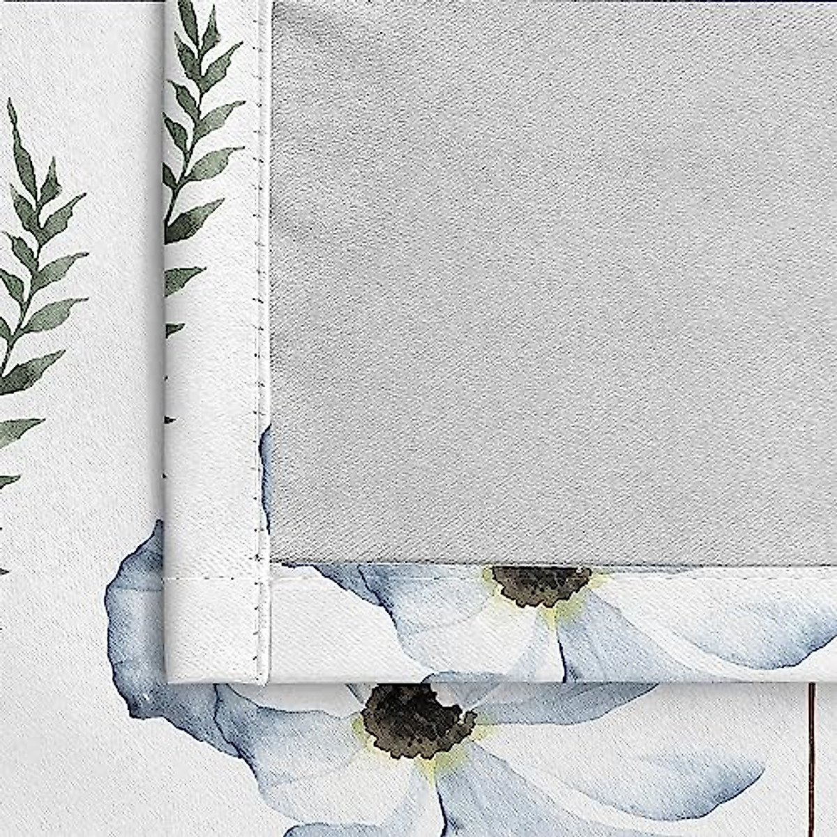 Blackout Curtains 84 inch Length 2 Panels Set Floral Artistic Drapes Leah Beige Poppy Flowers Light Blocking Thermal Black Liner Sound Proof Curtains for Bedroom Living Room, 42 x 84 inches