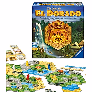 Ravensburger The Quest for El Dorado: Golden Temples Adventure Family Game - Engaging Brain Teaser | Ideal for Ages 10 & Up | High Replay Value | Game of The Year 2017 Finalist