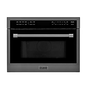 ZLINE 24" Built-in Convection Microwave Oven in Black Stainless Steel with Speed and Sensor Cooking