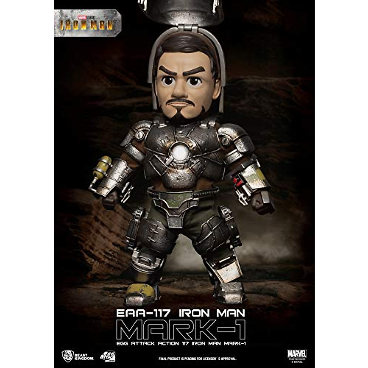 Beast Kingdom Iron Man Mark 1 EAA-117 Egg Attack Action Figure, Multicolor