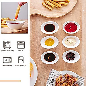 BABALIU 2.5 oz Porcelain Dipping Bowls Set of 10, Mini Bowls White Ceramic Sauce Bowl/Dish, Little Bowls for Soy Sauce, Ketchup, BBQ Sauce, Seasoning, Condiment, Appetizer