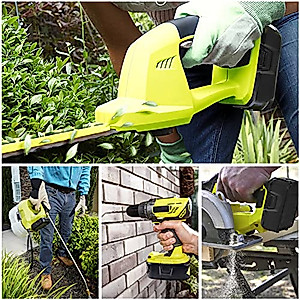 ARyee 2Pack 6.0Ah 18Volt Replacement for Ryobi 18V Lithium Battery ONE+ Plus P108 P102 P103 P104 P105 P107 P109 P122 RB18L50 PBP005 Cordless Power Tools with P117 Battery Charger for Ryobi