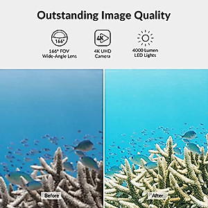 FIFISH V6 Underwater Drone with AI Vision Lock, QYSEA 360° Omnidirectional Movement Underwater ROV with 4K Camera, Portable Robot with VR Control, 166° UWA, App Control, Depth Hold (330ft Dive)