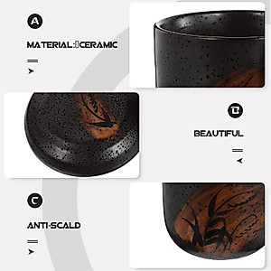 Hemoton 1pc Soup Cup Ceramic Ramekin Japanese Noodle Bowl Ceramic Stew Cup Japanese Soup Bowls with Lid Steam Soup Bowl Baking Pans with Lids Bird's Nest Pot Household Food Bowl Ceramics