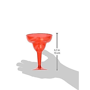 Amscan Fiesta Colors Margarita Plastic Glasses - 11 Oz. Pack of 20