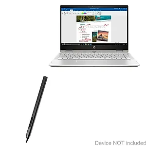 BoxWave Stylus Pen Compatible with HP Pavilion x360 Convertible 2-in-1 (14") - ActiveStudio Active Stylus, Electronic Stylus with Ultra Fine Tip - Jet Black