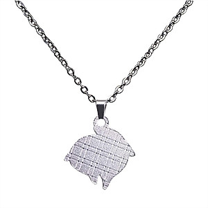 FM FM42 Temperature Sensing Color Changing Dolphin Pendant Necklace with 19.29" Stainless Steel Rolo Chain ZN1306