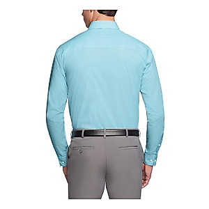 Unlisted by Kenneth Cole mens Regular Fit Solid Dress Shirt, Aqua, 16 -16.5 Neck 34 -35 Sleeve US
