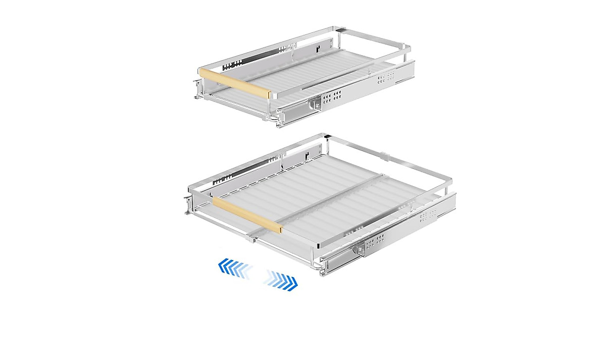 MIYUPTC Pull Out Wire Basket Drawer - Heavy Duty Organizer