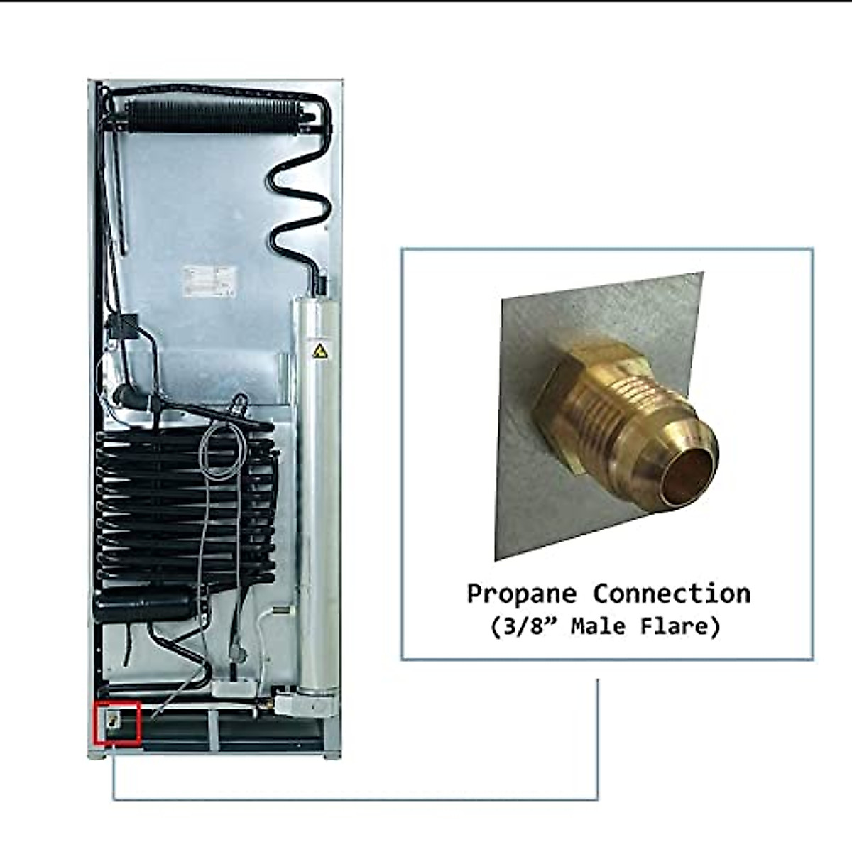 Smad Propane Refrigerator with Freezer 6.1 cu.ft, 2 Way RV Refrigerator for Offgrid, Cabin, Boat, RV, Camper Gas Fridge, White