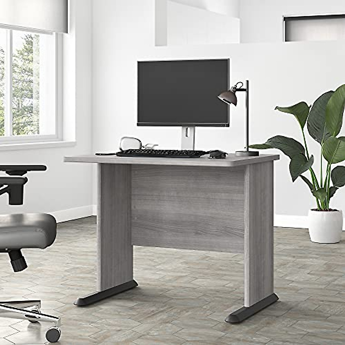 Bush Business Furniture Series A 36W Desk, Platinum Gray