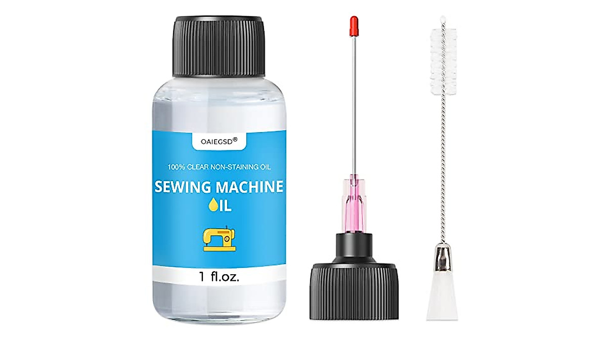 OAIEGSD Sewing Machine Oil w/ Precision Needle & Brush