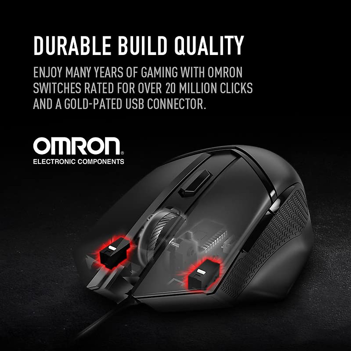 MSI Clutch GM20 Elite Gaming Mouse, 6400 DPI, 20M+ Clicks OMRON Switch, Optical Sensor, Adjustable Weights, Ergonomic Right Hand Design, RGB Mystic Light