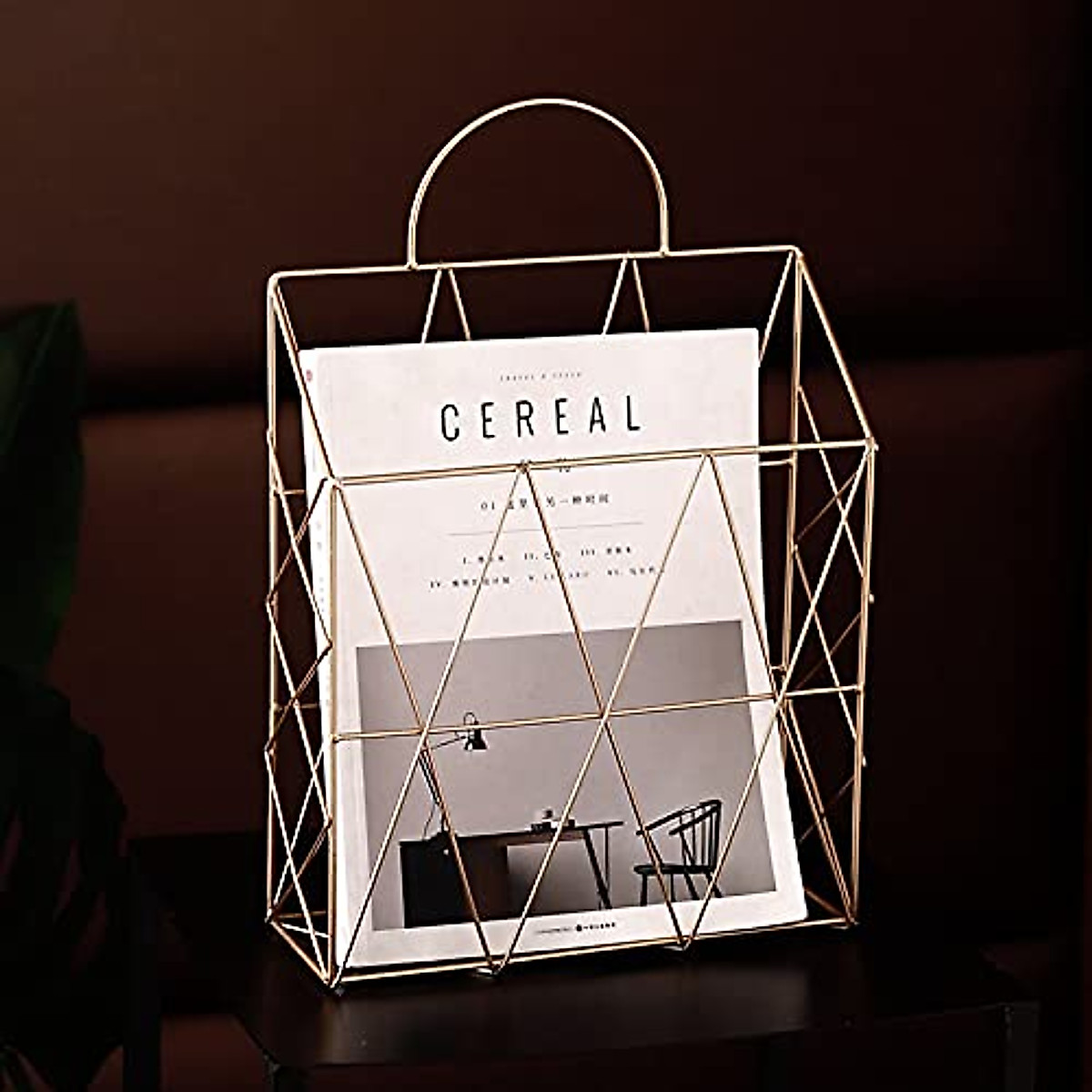 MRBJC Premium Nordic Style Iron Storage Basket,Secure Fastening-Suitable for Newspaper, Paperwork, Magazines, Keepsakes, Toys-Great for Anywhere The Home White 25.5x10x38cm