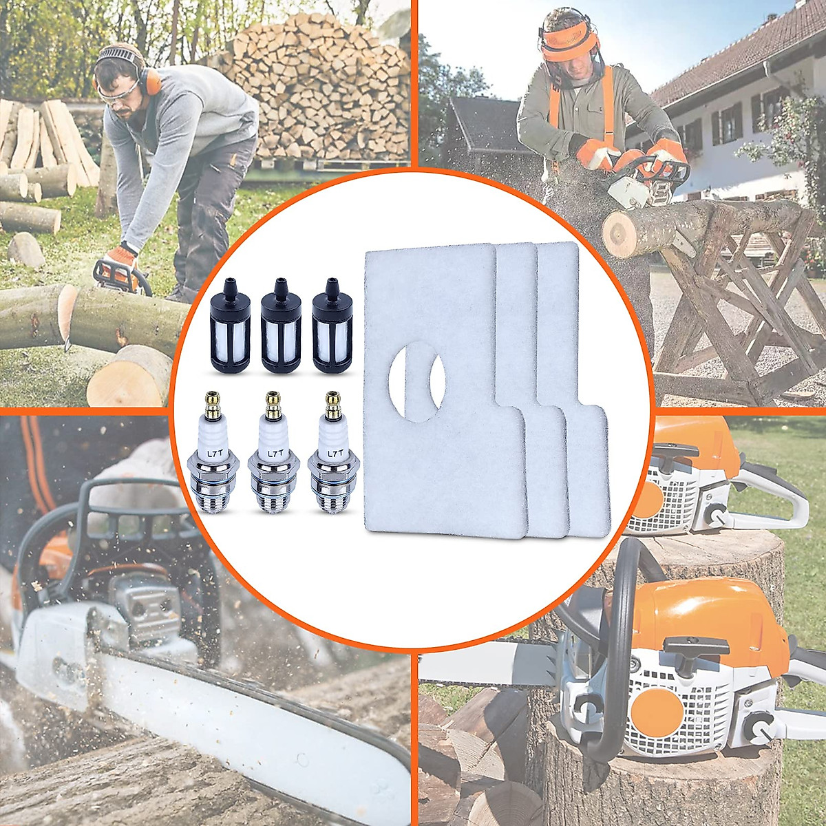 Mtanlo Air Fuel Filter Spark Plug Tune Up For Stihl MS180 MS170 018 170 1130 124 0800, Air Filter, Fuel Filter, Spark Plug