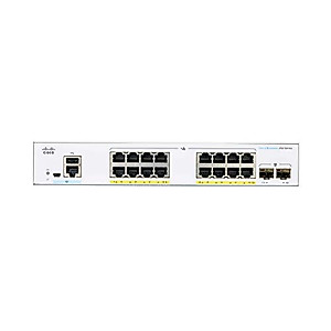 Cisco Business CBS250-16P-2G Smart Switch | 16 Port GE | PoE | 2x1G SFP | Limited Lifetime Protection (CBS250-16P-2G-NA)
