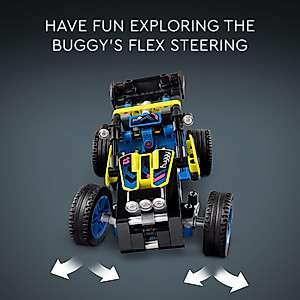 LEGO Technic Off-Road Race Buggy Buildable Car Toy, Cool Toy for 8 Year Old Boys, Girls and Kids who Love Rally Contests, Race Car Toy Featuring Moving 4-Cylinder Engine and Working Suspension, 42164